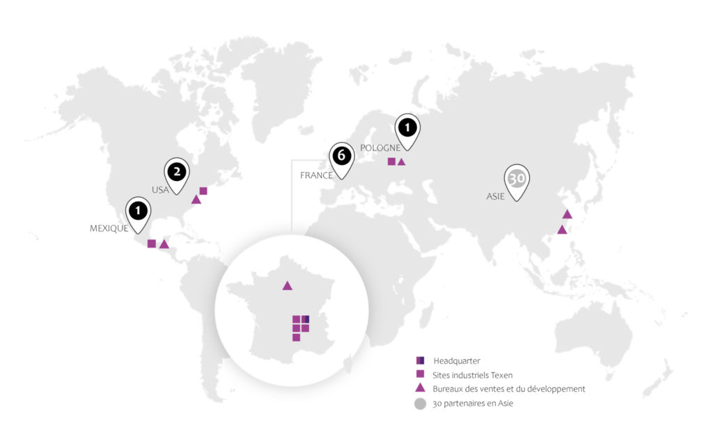 Carte implantation géographique | Texen